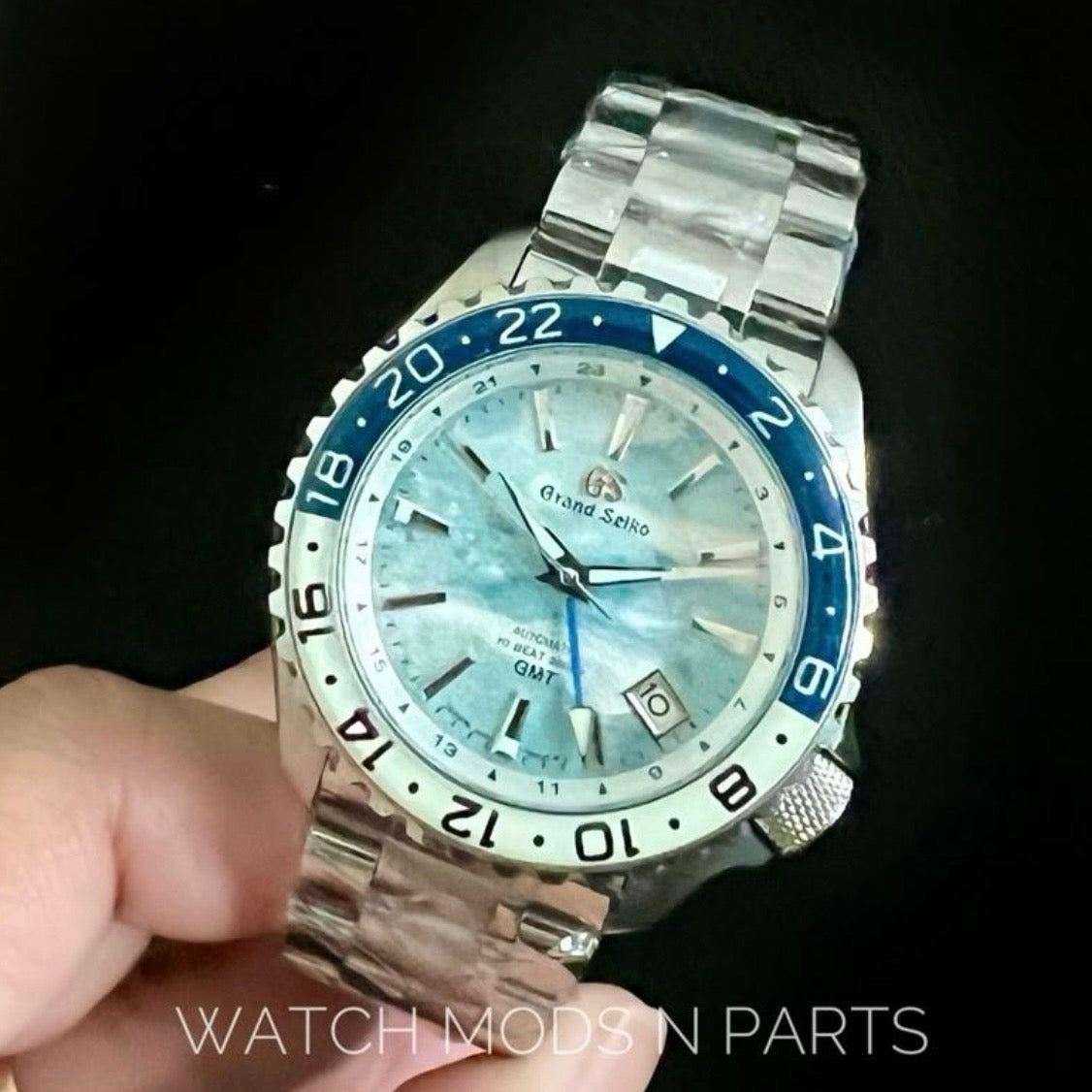 Custom Mod Grand Seiko GS GMT 42mm The Sea Of Cloud Seiko NH34 Movemen ...